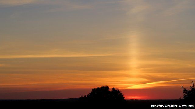 Pillars of light - BBC Weather