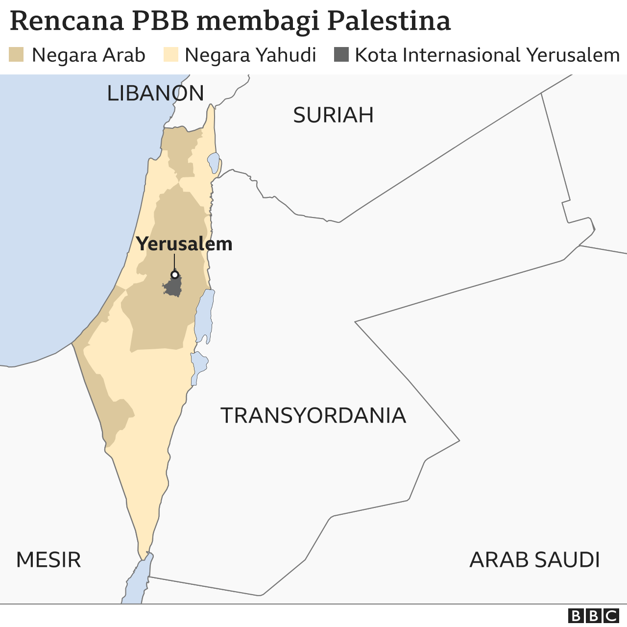 Israel-Palestina: Garis perbatasan dalam peta dari masa ke masa - BBC ...