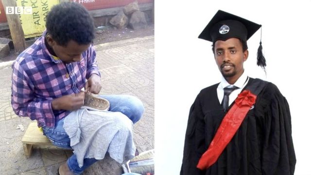 Amojúẹ̀rọ tó ń nu bàtà fi wá oúnjẹ òòjọ́ - BBC News Yorùbá