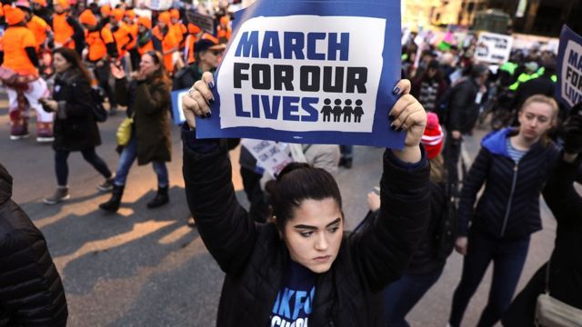 March For Our Lives: Plenti protest for US on top gun control - BBC ...