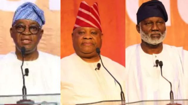 Oyetola, Adeleke, Lasun... Lee ndị na-azọ ọkwa Gọvanọ Osun Steeti - BBC News Ìgbò