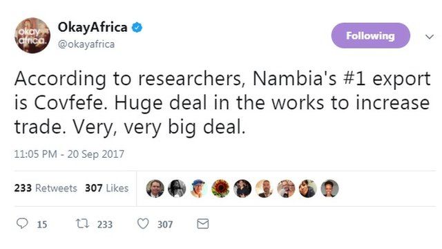 Where be Nambia? President Trump don 'invent' African country - BBC ...