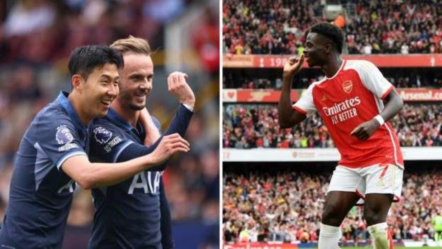 Arsenal vs Tottenham highlights: Goals by Son and Saka make North ...