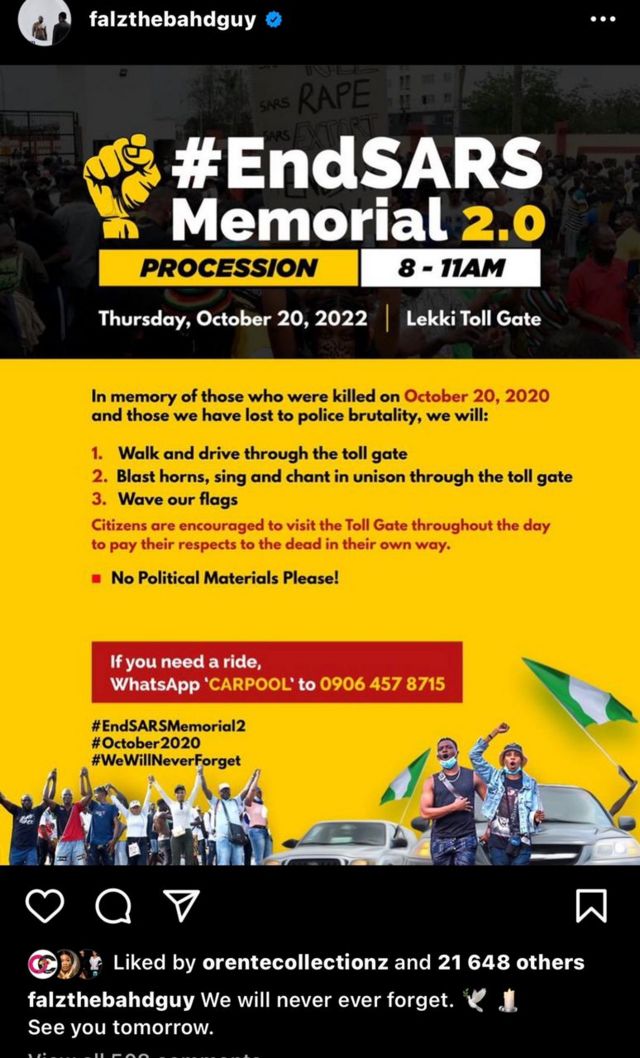 Endsars protest: Youths trend #EndSARSMemorial2 two years after di ...