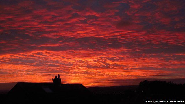 Gallery: Red sky at night - BBC Weather