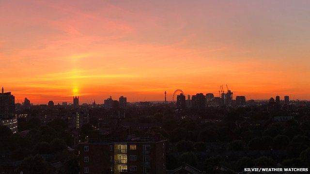 Pillars of light - BBC Weather