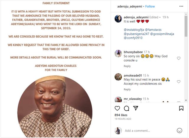 Suara: Àgbà òṣèré tíàtà Yoruba, Oluyemi Adeyemi ‘Suara’ jáde láyé - BBC ...