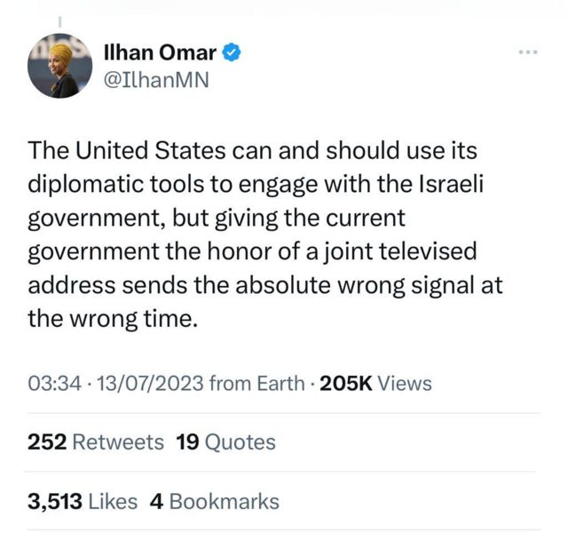 Sababta ay Ilhaan Cumar u qaadacday madaxweynaha Israel si la mid ah ...