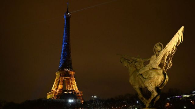Акции солидарности в поддержку Украины в разных странах Фото Bbc