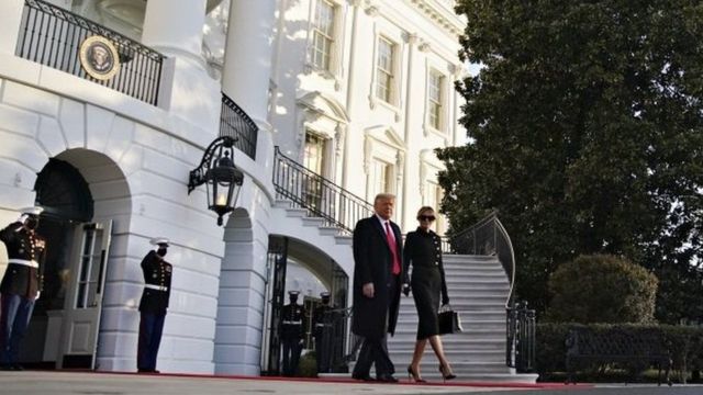 Donald Trump goodbye speech in Joint Base Andrews afta e comot White ...