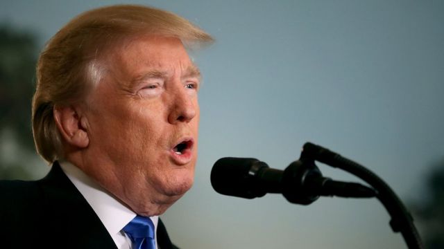 Trump don deny say US embassy go move go Jerusalem in a year - BBC News ...