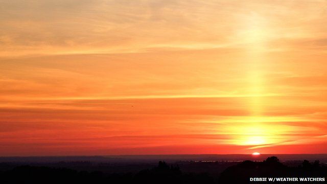Pillars of light - BBC Weather