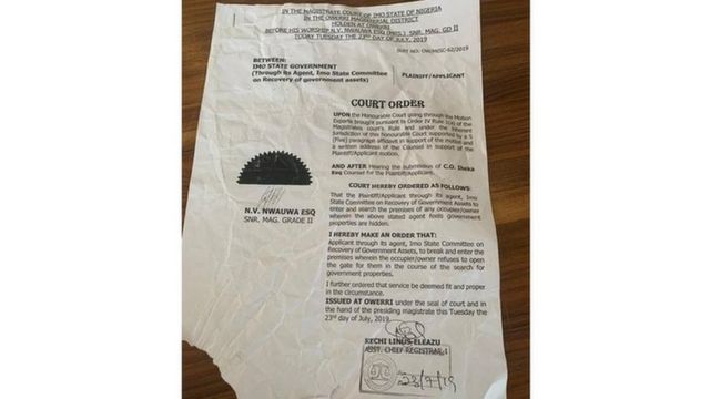 Uloma Rochas: Anyị ji "search warrant" gaa ụlọahịa nwunye Rochas ...