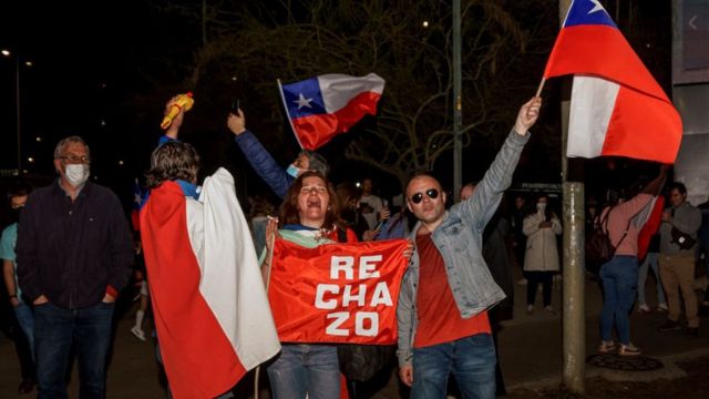 Triunfo del "rechazo" | Las celebraciones en Chile tras el voto en ...