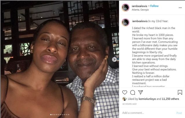 Bea Lewis: Ọ̀rọ̀ Dangote lu Twitter pa lẹ́yìn tí ọmọbìnrin rẹ̀ nílẹ̀ ...