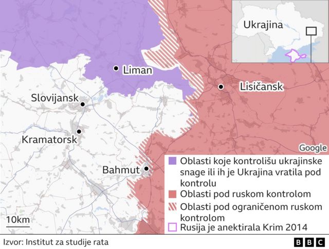 Rusija i Ukrajina: Zašto je Bahmut važan za obe strane u ratu - BBC ...