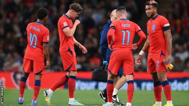 John Stones: England defender limps out of Nations League game against ...