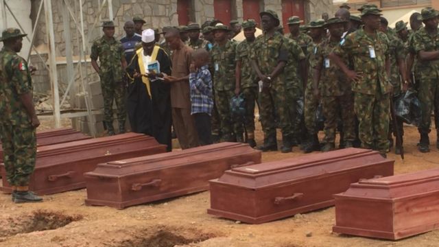 Ní Kaduna, wọ́n ti sin ọmọógun11 tí àwọn ọ́lọ́ṣà pa - BBC News Yorùbá