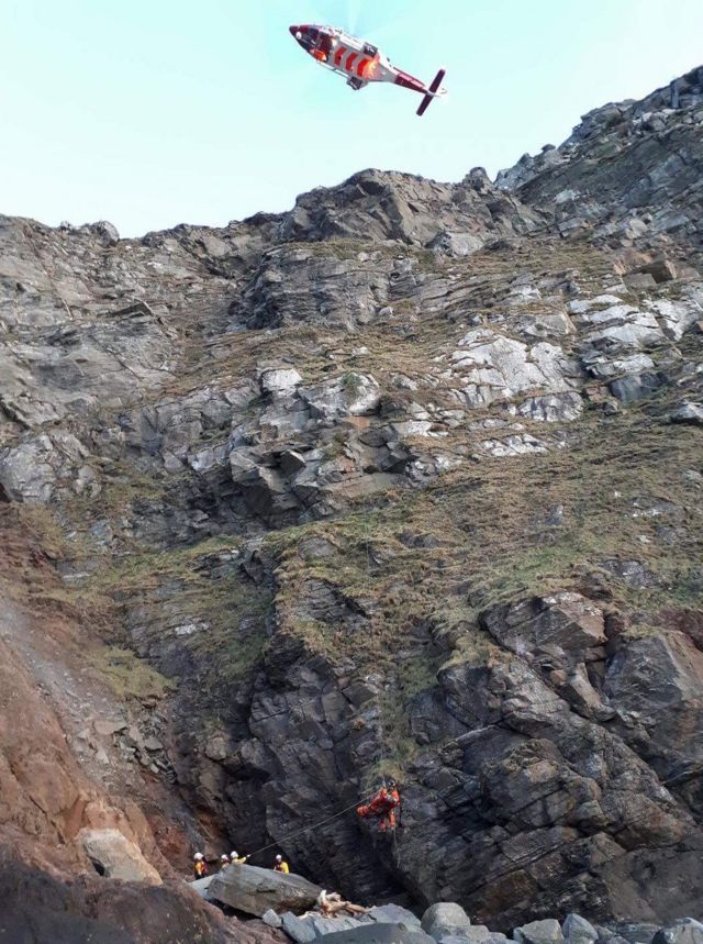 Person Falling Off Cliff