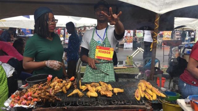 Fish and plantain sara everi wia for 2019 Bole Festival - BBC News Pidgin