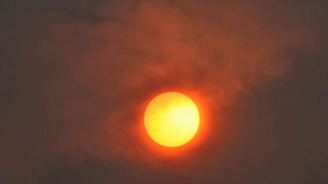 Las causas detrás del inusual sol rojo que se vio en algunas partes de ...