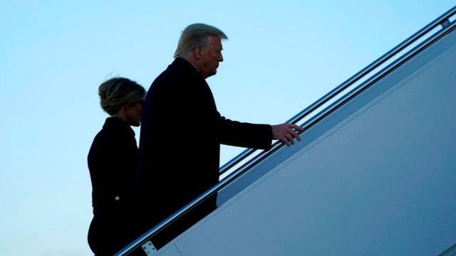 Donald Trump goodbye speech in Joint Base Andrews afta e comot White ...