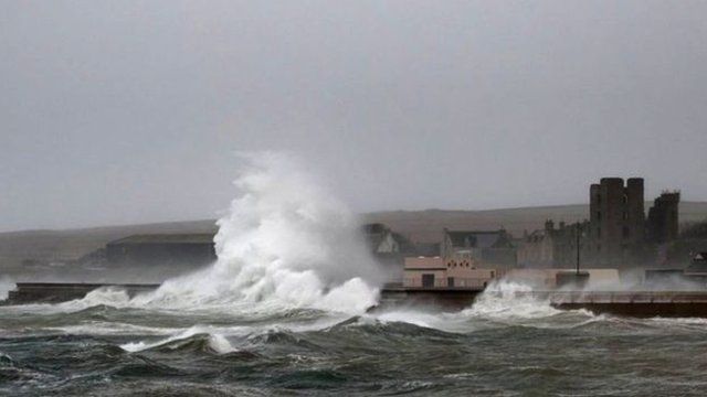 Winter wave heights off Scotland rising, say scientists - BBC News