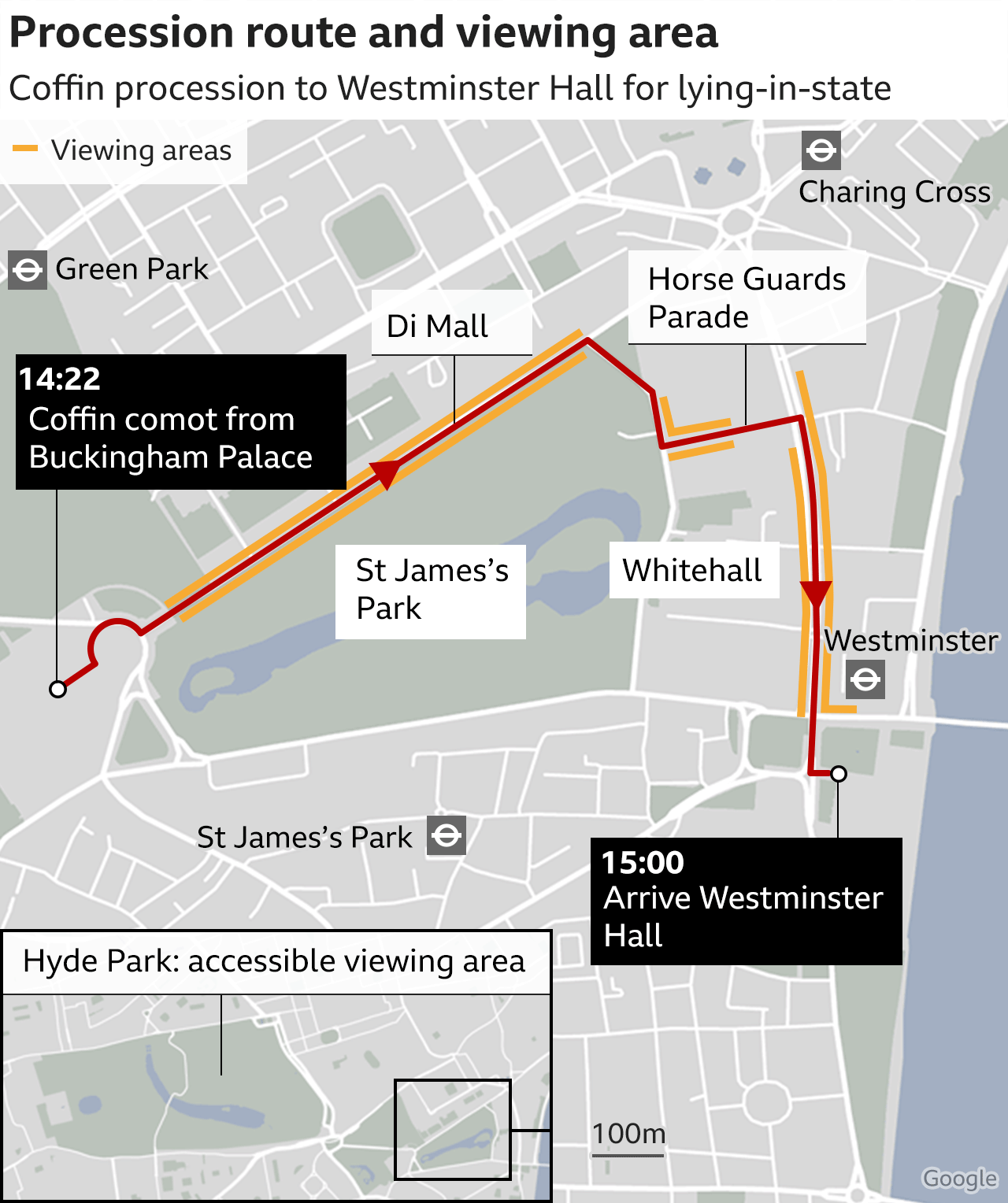 Queen's lying-in-state: Sad procession begin lying-in-state ceremony ...