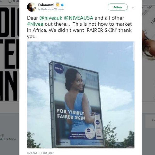 'Creme para embranquecer pele' coloca Nivea no centro de polêmica em ...