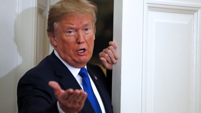 Dem don raise $55,000 for woman wey give Trump middle finger - BBC News ...