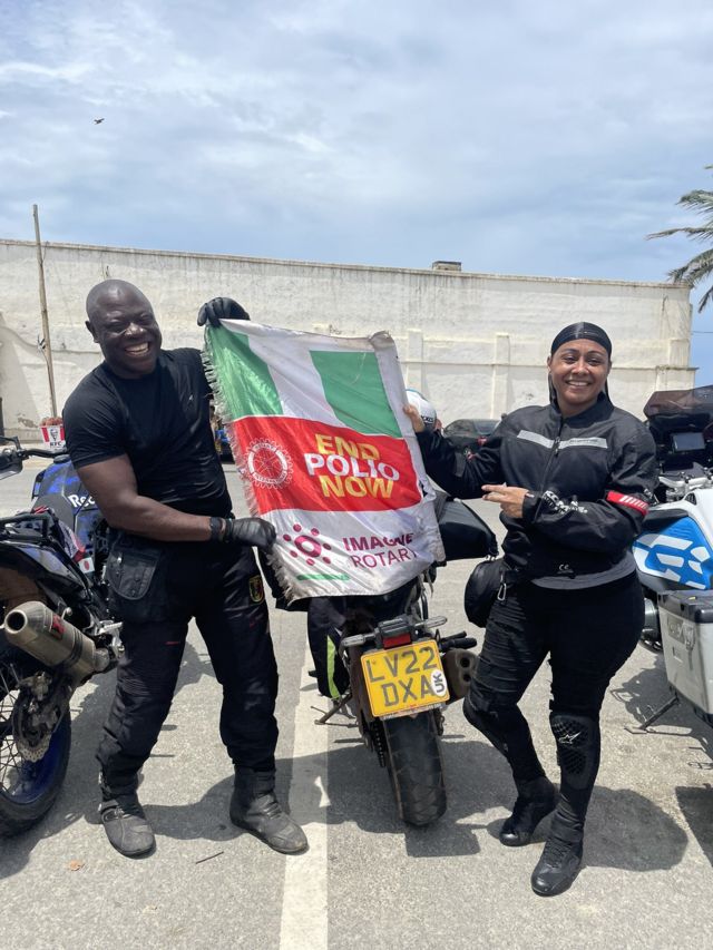 Kunle Adeyanju: Nigerian man wey ride bike from London to Lagos tok wetin im eye see and how e ...