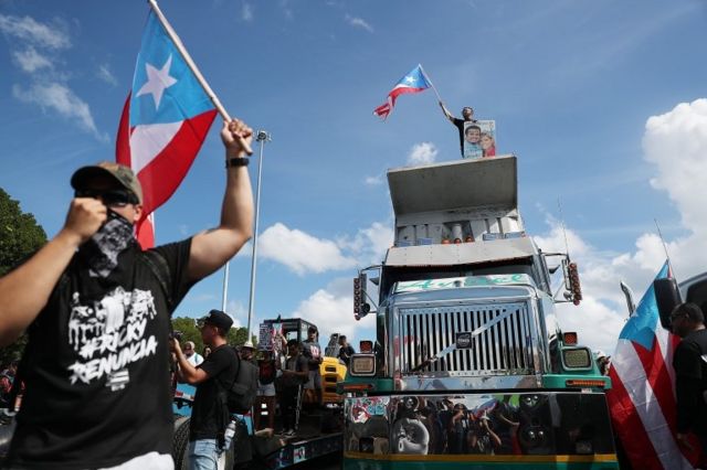 Crisis en Puerto Rico: las imágenes de las masivas protestas contra el ...