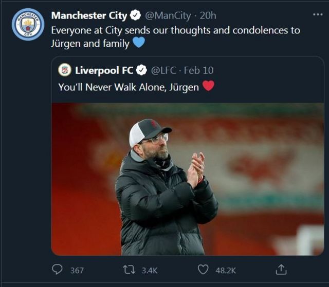 Covid 19 block Jurgen Klopp to go im mother Elisabeth Klopp burial - BBC News Pidgin