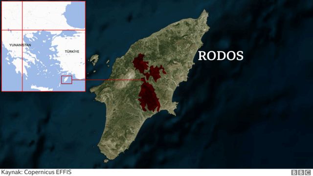 Yunanistan'da orman yangınları: Rodos'taki yangın hala kontrol altına ...