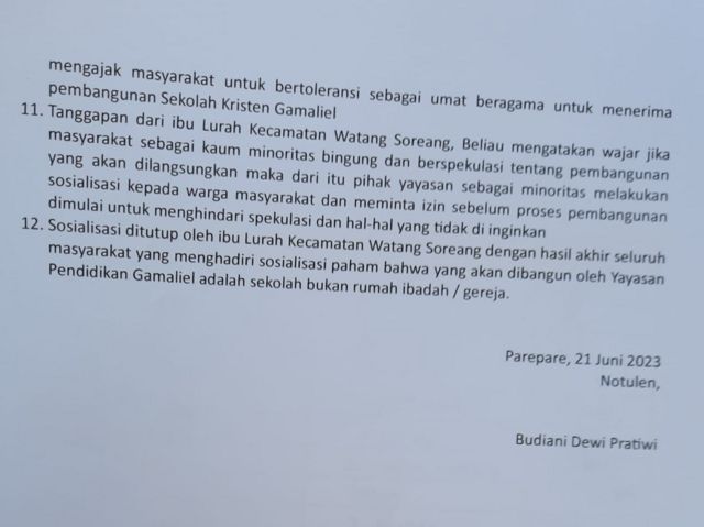 Pembangunan sekolah Kristen di Parepare dihentikan - Semata-mata karena dokumen atau intoleran ...