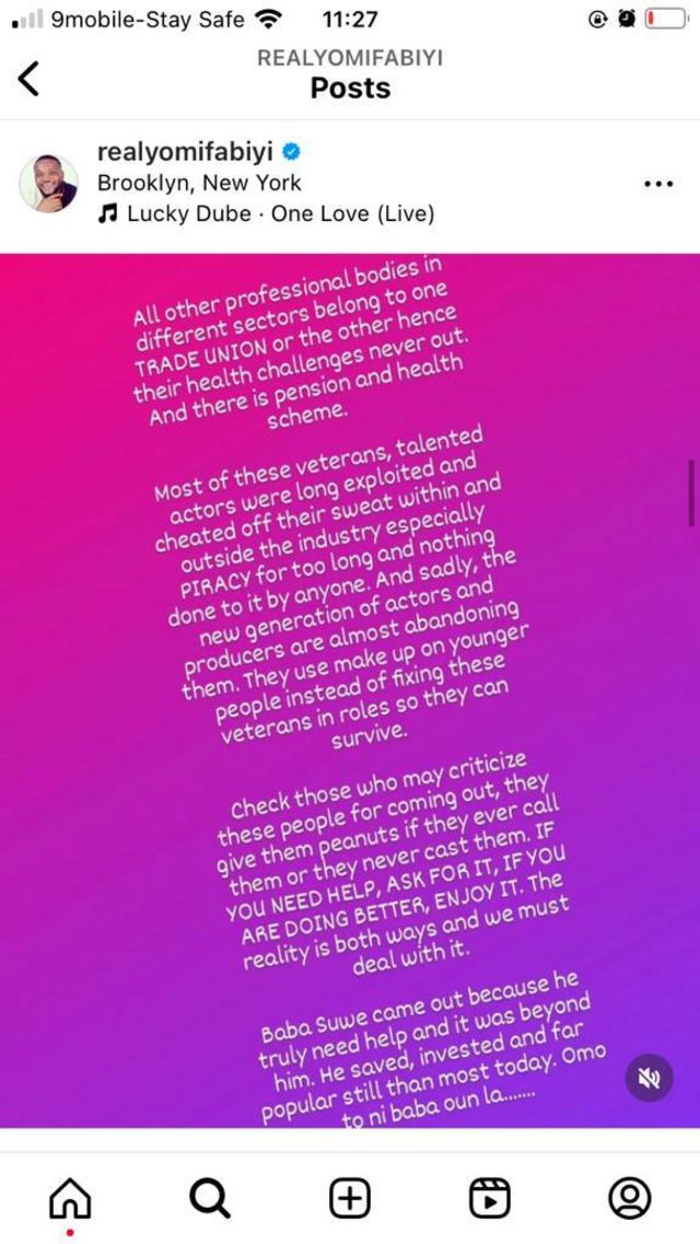 Actors beg for help: Tí oò bá lè ran àwọn àgbà òṣèré tó ń tọrọ fún ...