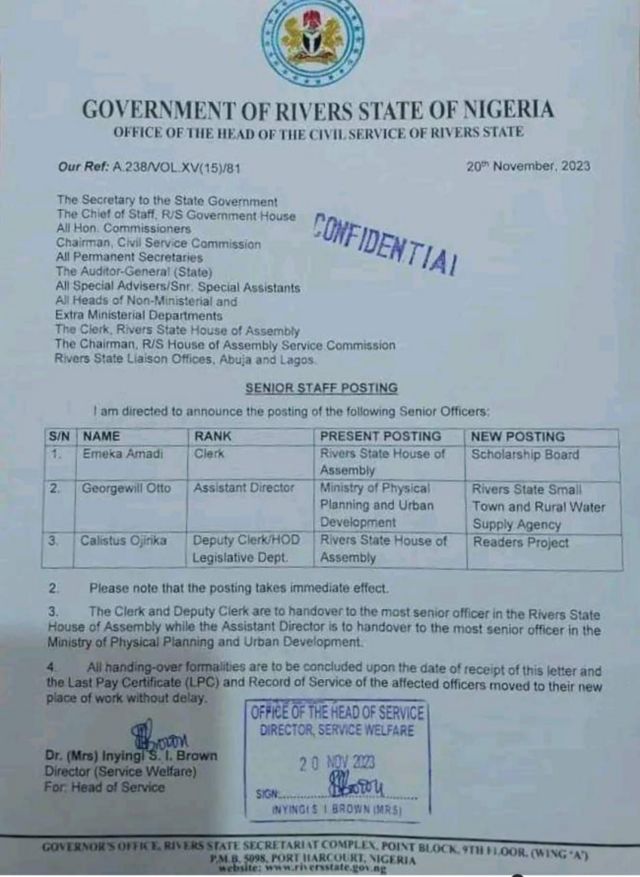 Rivers state news: Court issue Form 48 against pro Wike lawmakers as ...