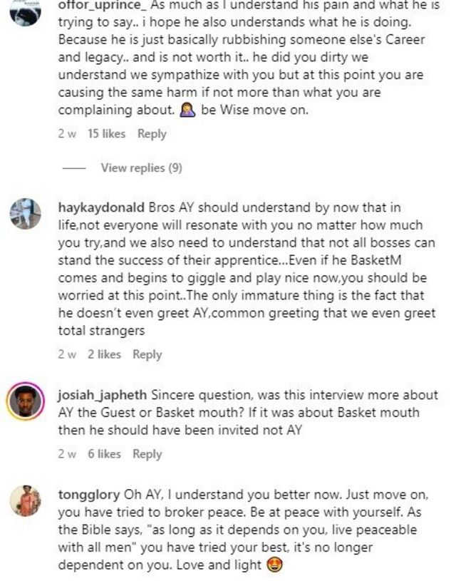 Between AY, Basket Mouth and Julius Agwu – Wetin dey occur - BBC News ...