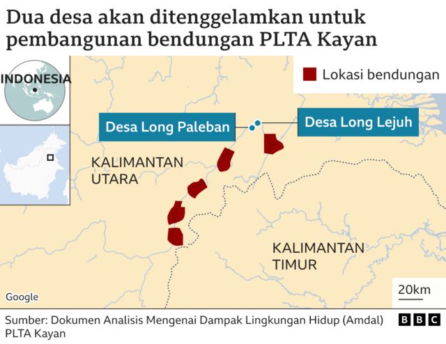 IKN: Ironi dari desa terpencil tanpa listrik di Sungai Kayan, terancam ...