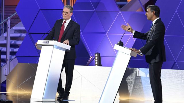 BBC election leaders debate live: Sunak and Starmer clash over borders, tax and gender - BBC News