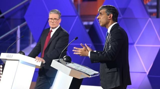 BBC election leaders debate live: Sunak and Starmer clash over borders, tax and gender - BBC News