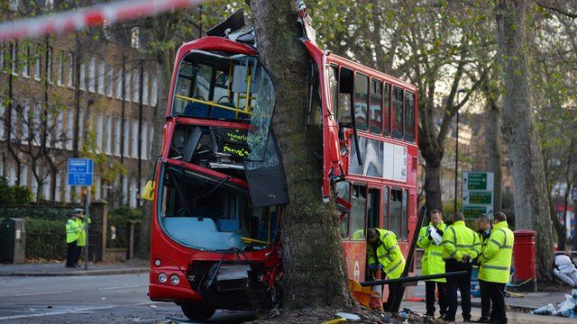 Bus and van crash in Leyton sees seven in hospital - BBC News