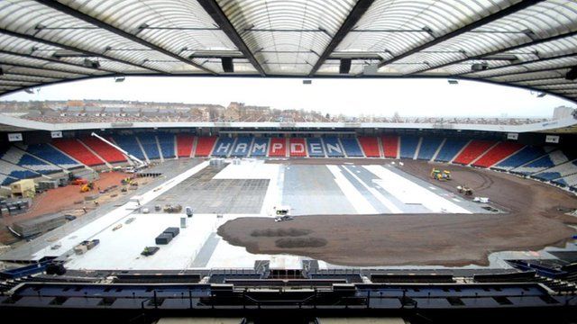 Hampden Park ready for 2014 Glasgow Commonwealth Games - BBC News