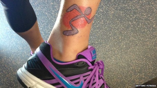 Anytime Fitness Running Man Tattoo