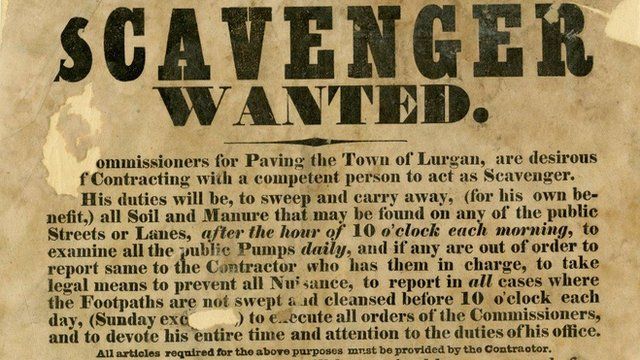 Lurgan 'scavenger' role revealed in 168-year-old document - BBC News