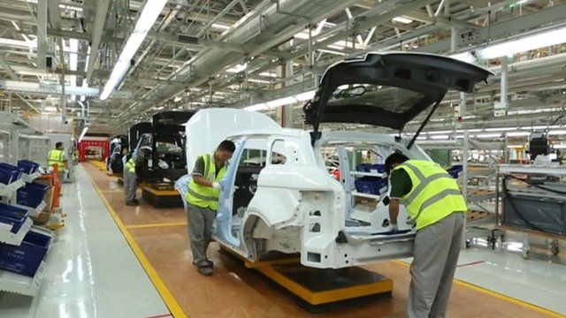 Jaguar Land Rover opens £1bn factory in China - BBC News
