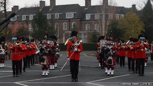 Flag raising at Telford barracks marks new Army brigade - BBC News
