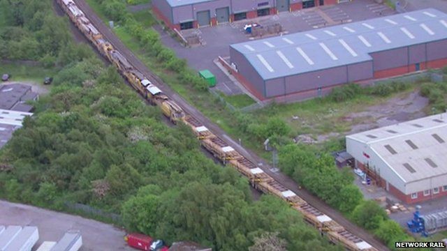 Rail bridge cracks: Ballast replacement train investigated - BBC News