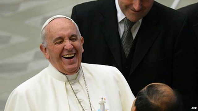 Pope Francis Laughing