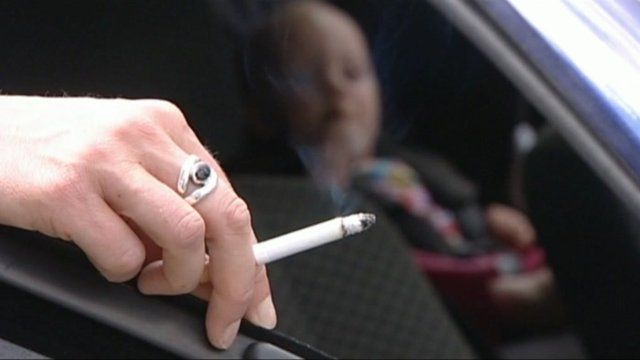 Smoking ban in cars with children campaign launched - BBC News